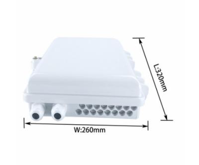 China 16 Core Outdoor FTTH Fiber Optic Splitter Terminal Box 0.8mm 1.0 mm 1.2mm Thinckness for sale