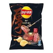 China Triumph with Lays  Kobe Steak Flavor Potato Chips 59.5g - wholesale Asian snack lineup. for sale