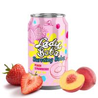 China Peach and Strawberry Bursting Boba Bubble Tea Product - 320ml - Wholesale Boba Tea and Bubble Tea Products for sale