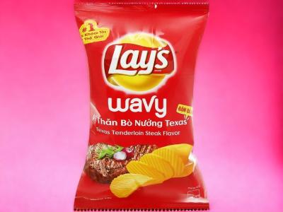 China Wholesale Case of Lay's Wavy Chips, Manhattan Steak Flavor - 100 x 58g Packs for Retail and Wholesale for sale