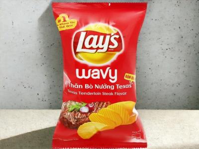 China Lay's Wavy Manhattan Steak Chips - 40 -Pack Bulk Case (90g Each) for Wholesale & Retail Sales for sale