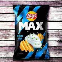 China Lay's Max Onion Sour Cream Flavor Chips - 75 g Packs, 40-Count Wholesale Case- Asian Snack Supplier for sale