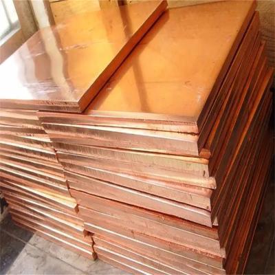 China TISCO C10200 Red Copper Plate 0.5mm Thickness 10-2500mm Width Square Sheet for Electrical Use for sale