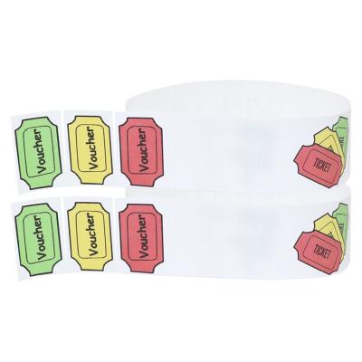 China Security Tyvek Wristbands For Events , Disposable Customizable Paper Wristbands for sale