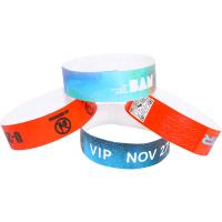 China Lightweight Tyvek Bracelets Wristbands , Bar Coding Disposable Paper Wristbands for sale