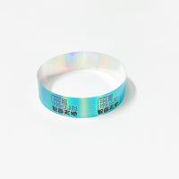 China Custom Logo Waterproof Tyvek Wristbands Full Color Sequential Numbering Snap Closure for sale