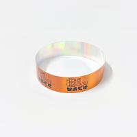 China Waterproof Tyvek Paper Wristbands with Custom Logo Printing Security Barcoding Snap Closure for sale
