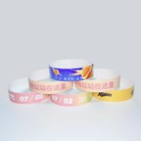 China Adjustable Size Paper Event Wristbands Printable In Neon Colors for sale