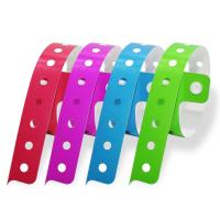 China Waterproof PVC Wristbands Personalized Durable Red Event Bracelets for sale