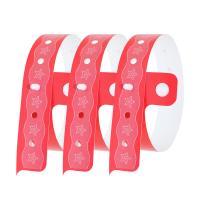 China Custom Event PVC Wristbands Silk Screen Printing Waterproof Security for sale