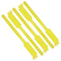 China Vinyl Custom Plastic Wristbands For Events Snap Lock White Red Blue for sale