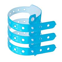 China Personalized Vinyl Plastic Wristbands , Adjustable Custom Vinyl Bracelets for sale