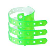 China Personalized Vinyl Plastic Wristbands , Adjustable Custom Vinyl Bracelets for sale