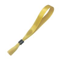 China Adjustable Size Woven Cloth Wristbands Embroidered Safe Event Bracelets for sale