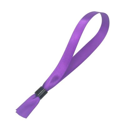 China Adjustable Size Woven Cloth Wristbands Embroidered Safe Event Bracelets for sale
