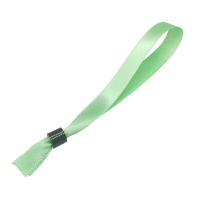 China OEM Woven Cloth Wristbands Security Locking With Plastic Clasp for sale