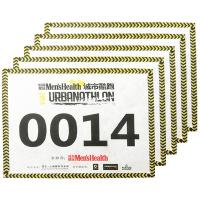 China Athletics Race Bib Numbers Tear Resistant 0.5mm Rectangular Shape for sale