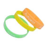 China Soft Personalized Silicone Bands Rubber Bracelets Decorative Eco Friendly for sale