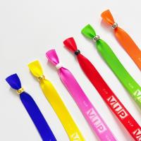 China Various Colors Fabric Woven Wristbands Customized Logo Colors For Polyester Material Wristband for sale