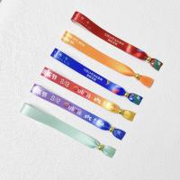China Various Colors Fabric Woven Wristbands Customized Logo Colors For Polyester Material Wristband for sale