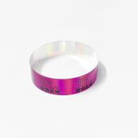 China Factory Wholesale Laser Glitter Flash Wrist Strap Customized Style Barcode Logo Paper Wristband For Events for sale