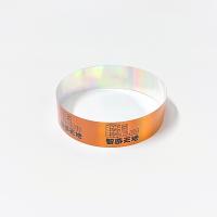 China Factory Wholesale Laser Glitter Flash Wrist Strap Customized Style Barcode Logo Paper Wristband For Events for sale