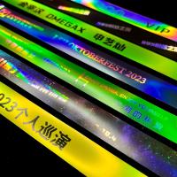 China Customized Event Wristband Shiny Laser Glitter Party Activity Wristband For Adult Kids for sale