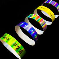 China Custom Fashionable Glitter Party Wristbands Smoothable Soft Skin-Friendly Shiny Laser Bracelet Writsband for sale