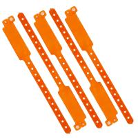 China Manufacturer Customizable Solid Color Wristband Plastic Vinyl Event Wristbands With Logo Barcode for sale
