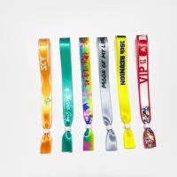 China Wholesale Custom Fabric Woven Wristbands With Logo Pattern Barcode Soft Polyester Wristband for sale