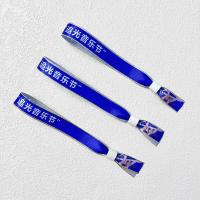 China Factory Custom Logo Woven Cloth Wristbands Gift For Promotion And Events Adjustable Length Woven Wristband for sale