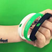 China Custom Logo Printed Silicone Wristbands For Promotion And Advertising Multi color Night Glow Luminous Silicone Bands for sale