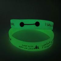 China Custom Logo Printed Silicone Wristbands For Promotion And Advertising Multi color Night Glow Luminous Silicone Bands for sale