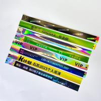 China Customized Event Wristband Shiny Bracelet Laser Glitter Party Activity Wristband For Adult Kids for sale