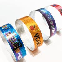China Event Shiny Glitter Promotional Wristband Waterproof Laser Star Paper Bracelet Adult Kid Events Admission Wristband for sale