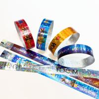 China Event Shiny Glitter Promotional Wristband Waterproof Laser Star Paper Bracelet Adult Kid Events Admission Wristband for sale