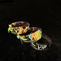 China Supplier Wholesale Waterproof Shiny Wristband Custom Logo Promotional Gift Event Glitter Transparent Laser PVC Wristband for sale