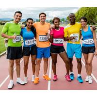 China Custom Competition Player Identification Numbers Customizable Color Race Biking Marathon Match Contestant Number Bibs for sale
