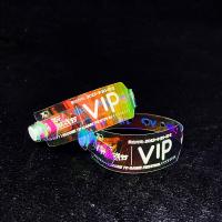 China Supplier Wholesale Waterproof Shiny Wristband Custom Words Party Gift Park Event Glitter Transparent Laser PVC Wristband for sale