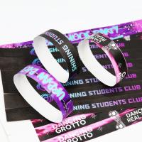 China Cheap Waterproof Sweat Resistant Tyvek Event Wristbands Scan Barcode Logo Number Variety Of Colors Paper Event Bracelet for sale