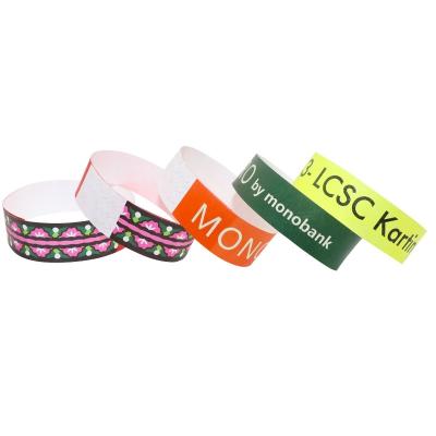 China Customizable Tyvek Event Wristband Activity Event Party VIP Identification Paper Event Admission Bracelet Band for sale