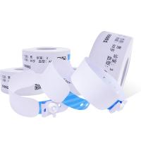 China Wholesale Disposable Hospital Wristbands Identification Inkjet Printed Thermo-Sensitive Paper Patient ID Wristbands for sale
