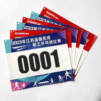 China Customized Competition Player Identification Bib Numbers Kids And Adults Tyvek Paper Race Biking Marathon Number Bibs for sale