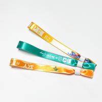 China Hot Selling Custom Logo Polyester Woven Cloth Wristbands Concert Promotion Events Gift Adjustable Length Woven Wristband for sale