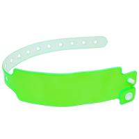 China Manufacturer Disposable Custom Wristband Plastic Vinyl PVC Neon Fluorescent Color Waterproof Event Party Gift Wristband for sale