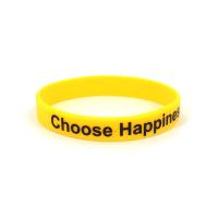 China Silicone Bracelets Custom Match Slogan Watchword Printed Wrist Bands for Festival Promotion Souvenirs for sale