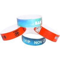 China Custom Tyvek Event Wristbands Barcode Number Waterproof Event Party VIP Identification Admission Paper Bracelet Band for sale