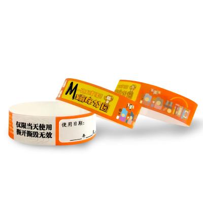 China Cheap Waterproof Sweat Resistant Tyvek Event Wristbands Scan The Barcode Events Paper Event Bracelet for sale