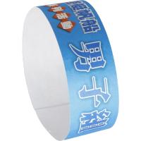 China Cheap Waterproof Sweat Resistant Tyvek Event Wristbands Scan The Barcode Events Paper Event Bracelet for sale