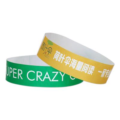 China Waterproof Sweat Resistant Tyvek Event Wristbands Scan The Barcode Events Variety Of Colors Paper Event Bracelet for sale